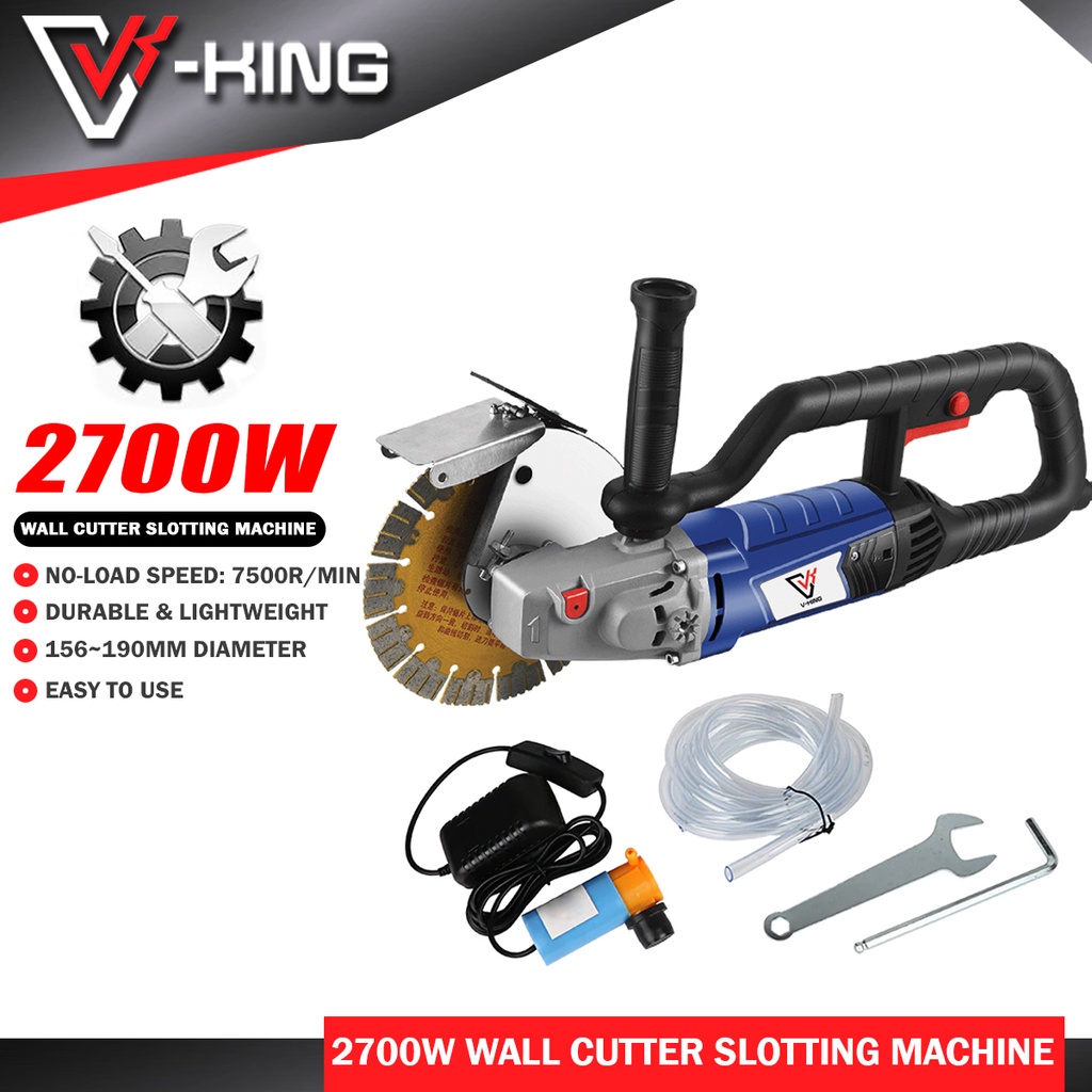 V-KING 2700W Heavy Duty Wall Line Cutter Slotting Machine for Marble ...