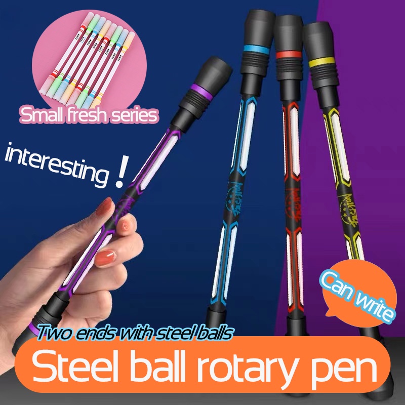 Students' Rotary Pen Competition Writing Decompression Pen Color ...
