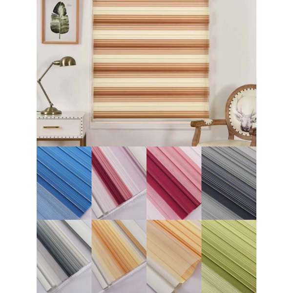 brian Roller Blinds Tri-Color Layer Shade Graduated Color Light ...