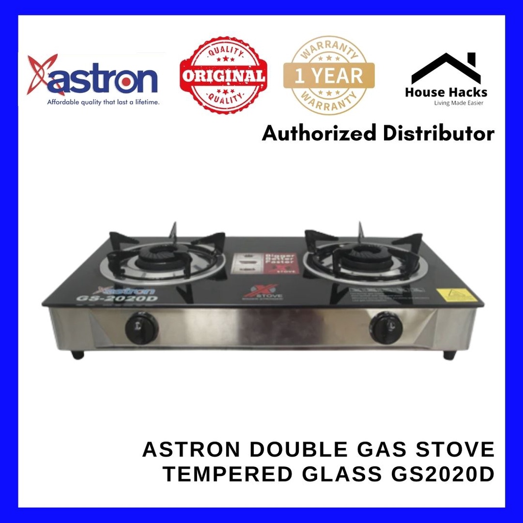 Astron Double Gas Stove Tempered Glass GS2020D (House Hacks) | Shopee ...