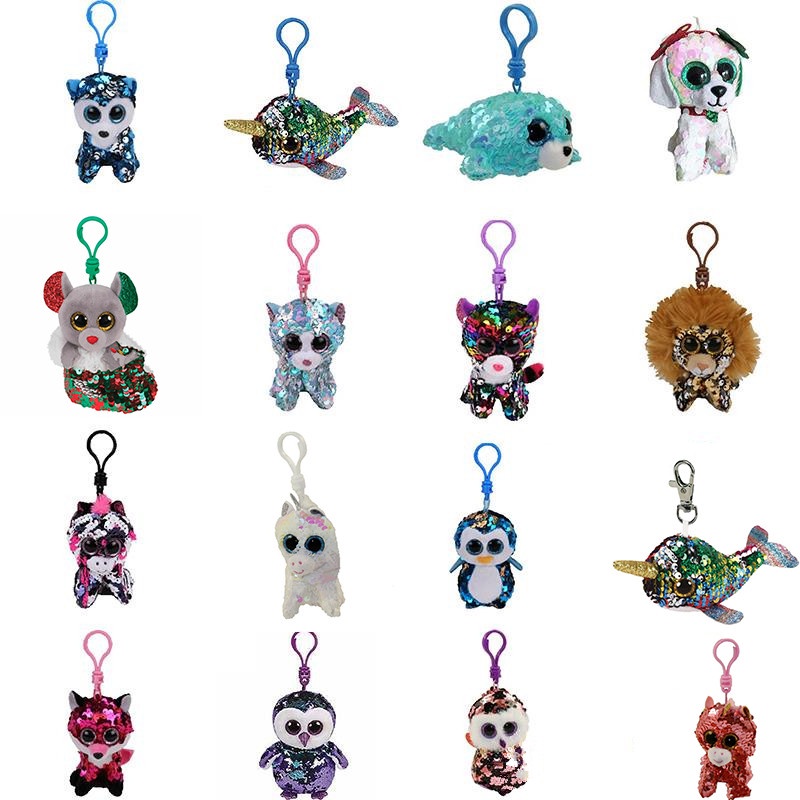 TY Beanie Flippables Sequin Slush Wave Diamond Payton Moonlight Clips ...