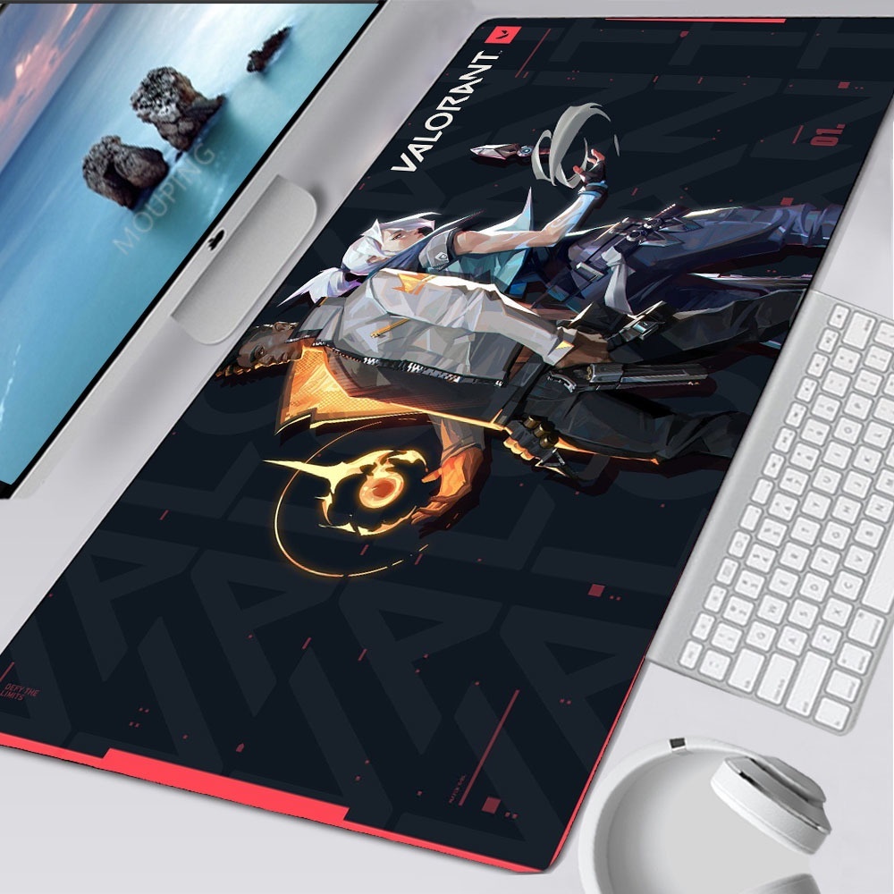 Valorant Large Mouse Pad 400x900 Grande Rubber Keyboard Gaming Mousepad ...