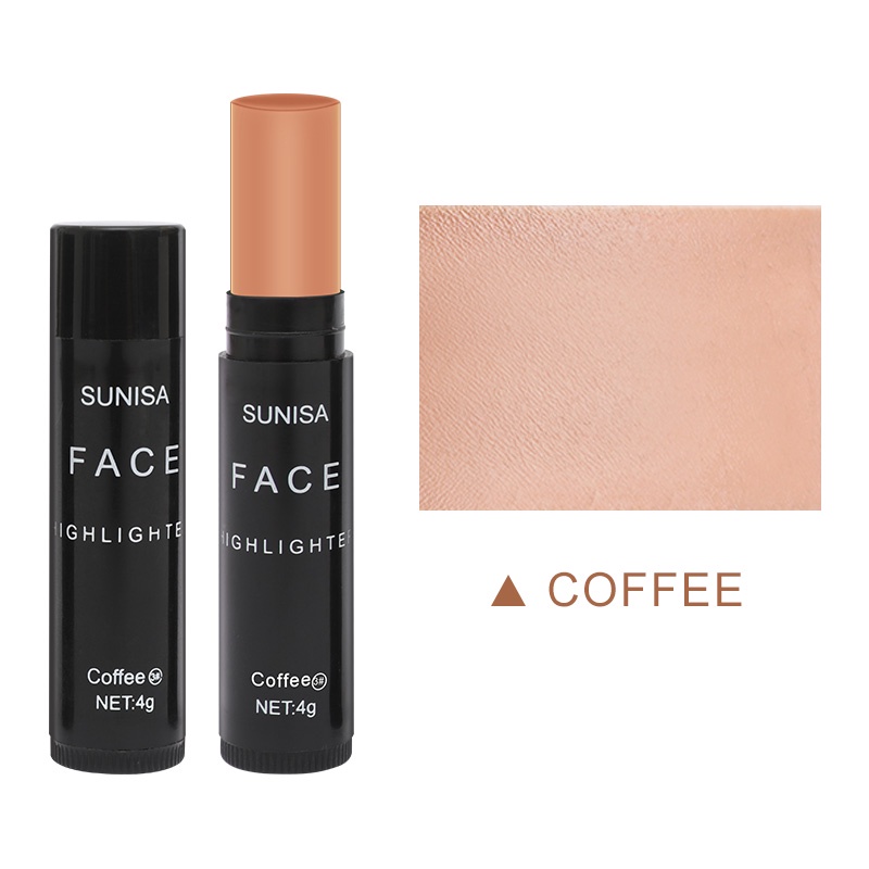 SUNISA 4 Colors Highlighter Contour Stick Soft Smooth Naturally Shimmer ...