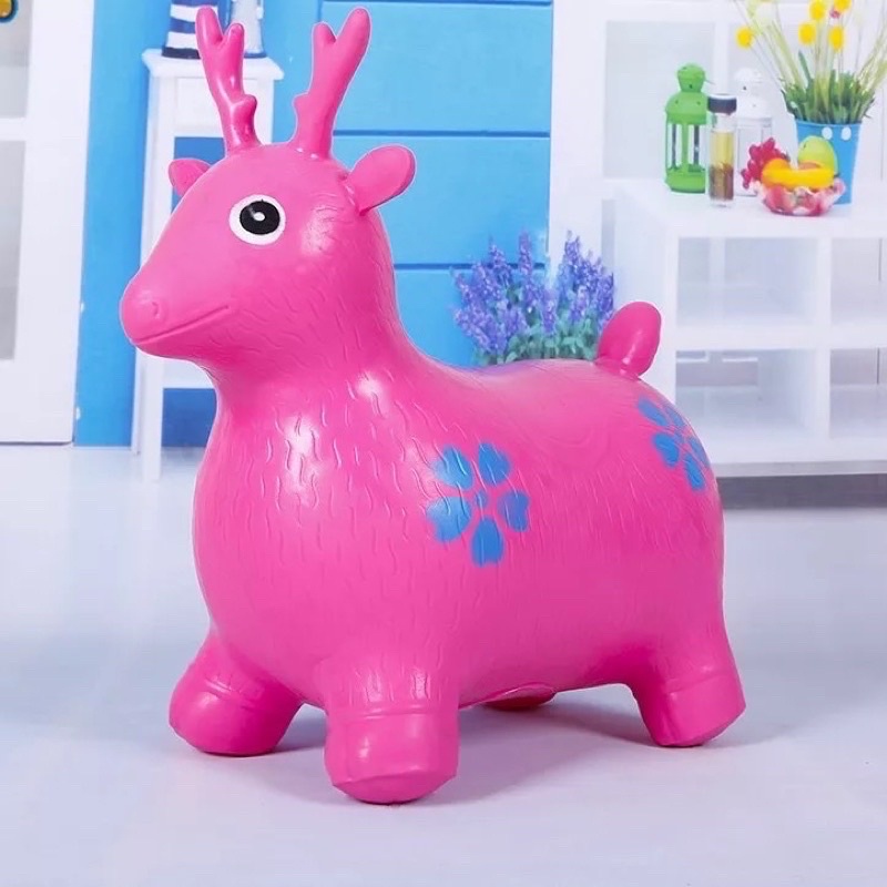 Bouncy Donkey Animal Kiddie Inflatable Toys Jumping Horse Ride-On Toy ...