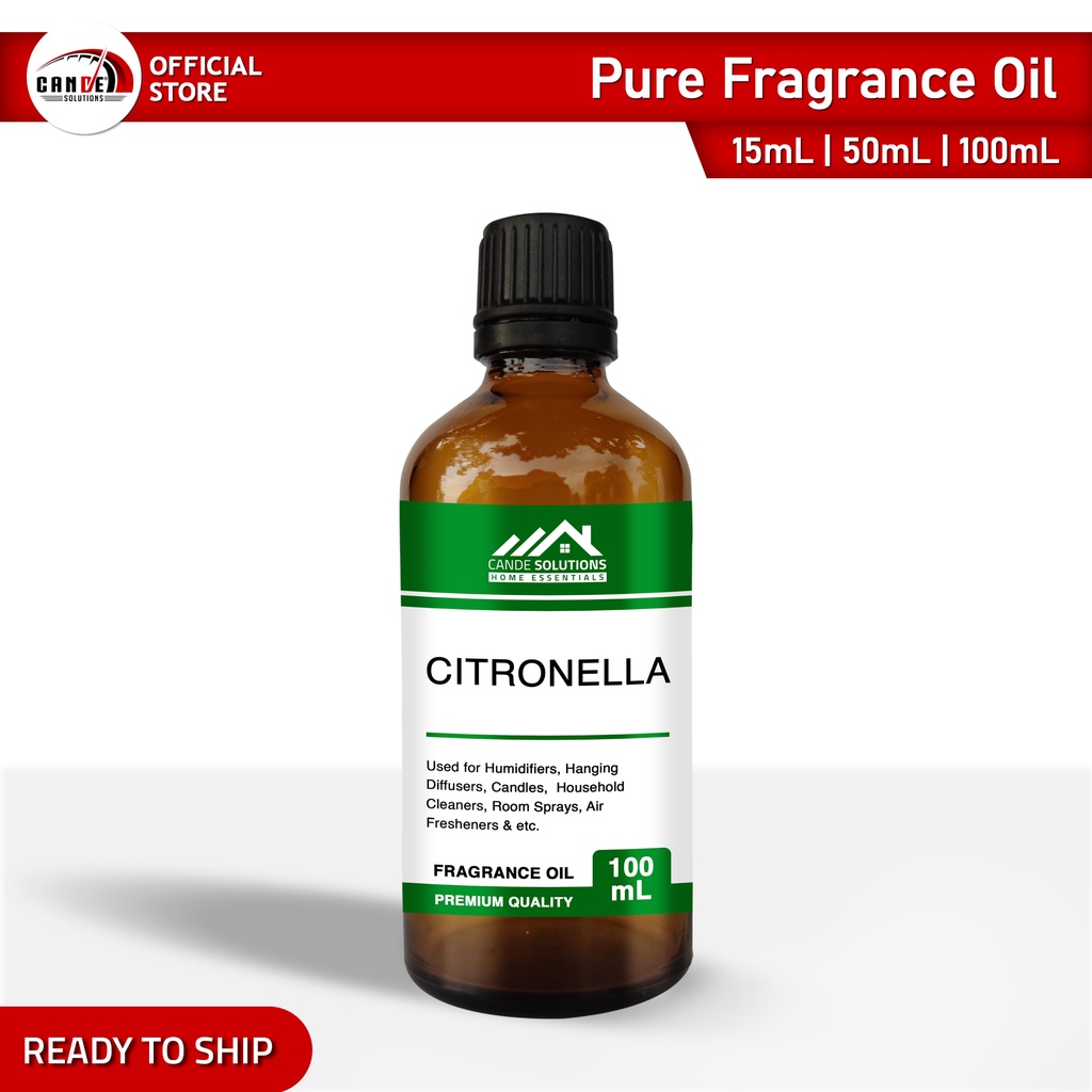 Citronella Fragrance Oil (Pure) for making Candles, Hanging Diffusers ...