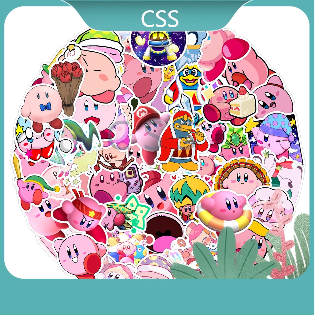 CSS.50Pcs/Pcs Lovely Kirby Graffiti Waterproof Sticker Cartoon DIY Game Cute Stickers | Shopee ...