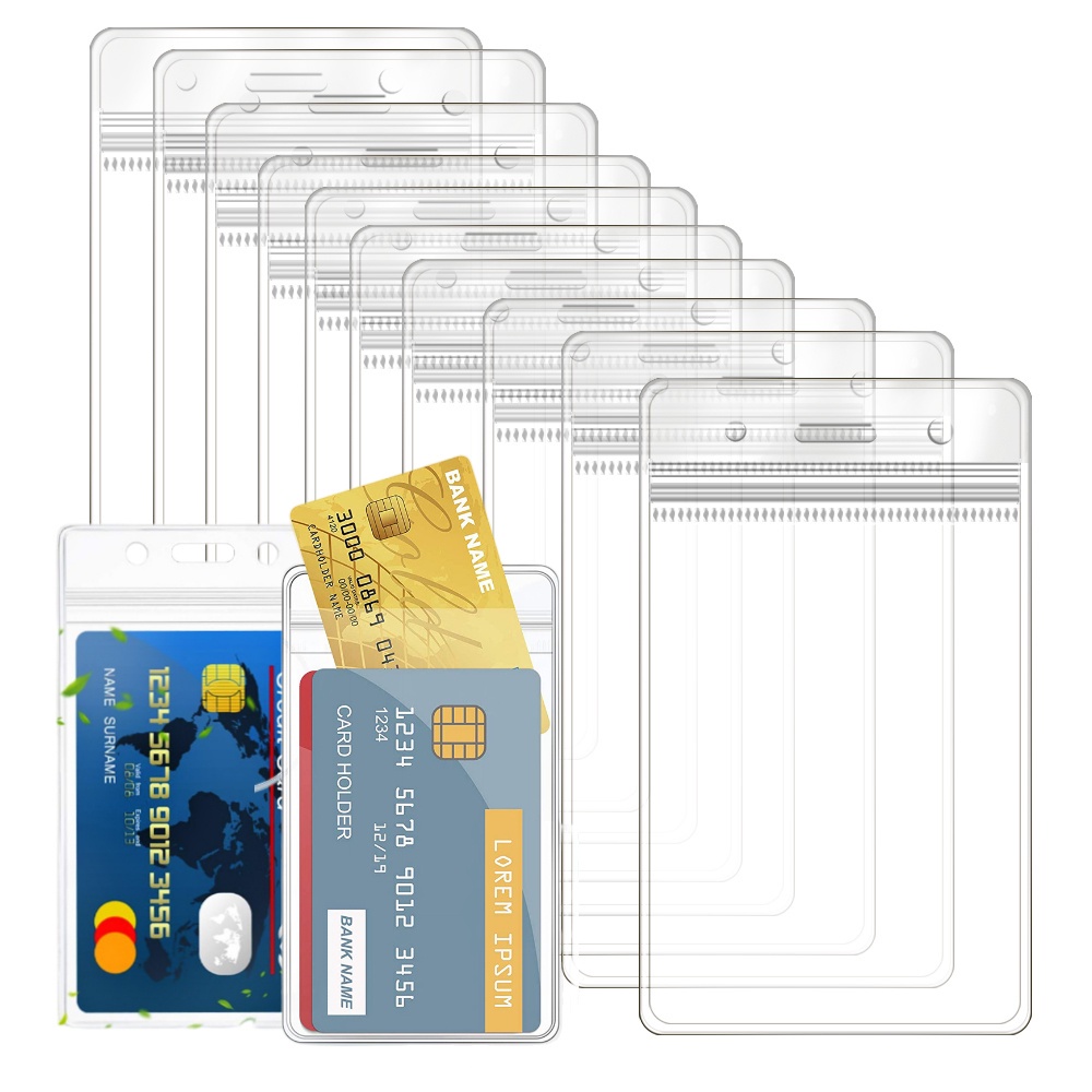 1/5/10 Pcs Transparnt ID Card Cover Waterproof Clear Bank Card ...