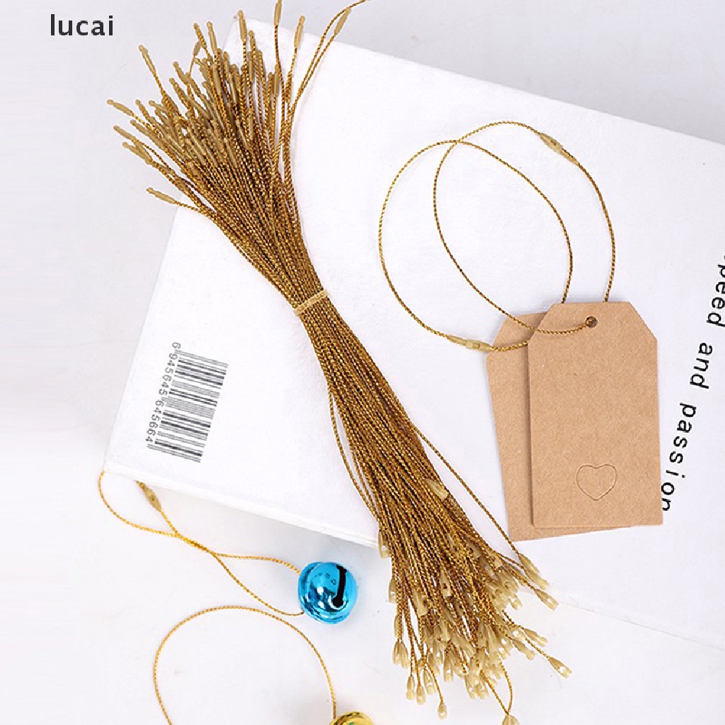 lucai 100pcs 20cm Gold Silver Rope Fiber Threads Gift Packaging String ...