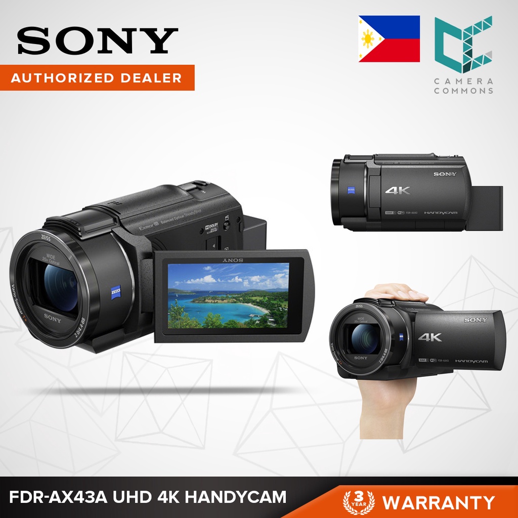 Sony FDR-AX43A UHD 4K Handycam Camcorder Video Recording Camera FDR AX43A | Shopee Philippines