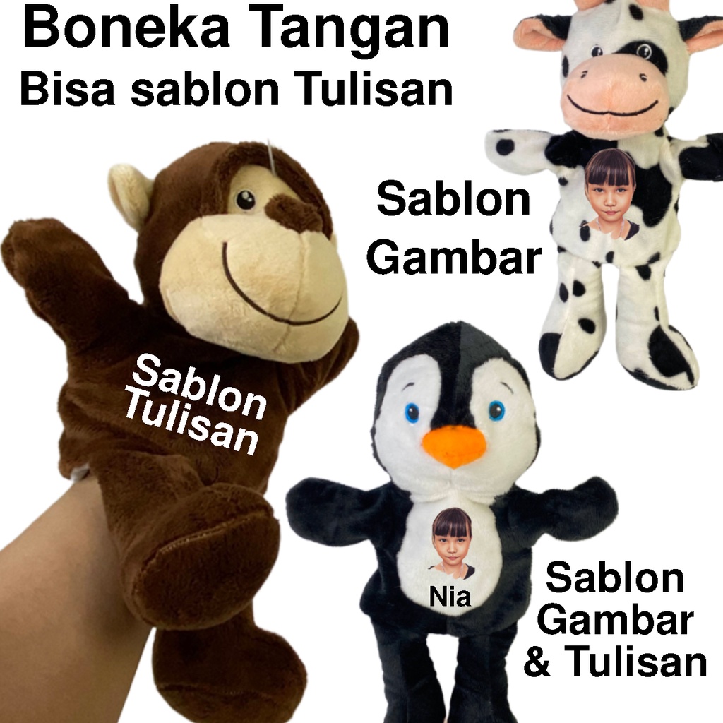 Hand Puppet Animal Hand Puppet Doll Can Custom Animal Name Screen ...