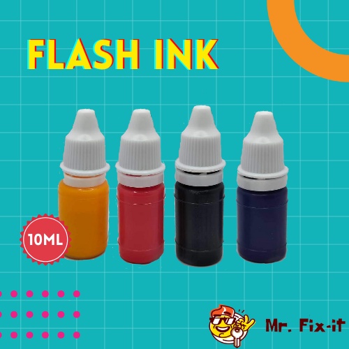 FLASH INK 10ML STAMP REFILL FOR PAPER (do not mix in quick dry ink ...