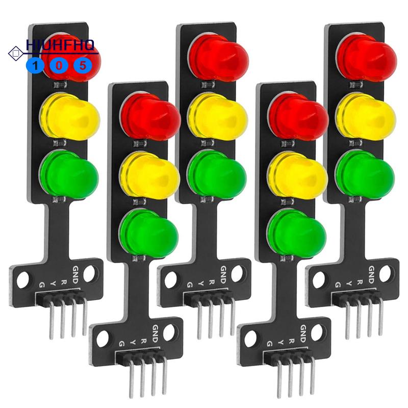 5x LED Traffic Light Module Creative DIY Mini Traffic Light 3.3-5V ...