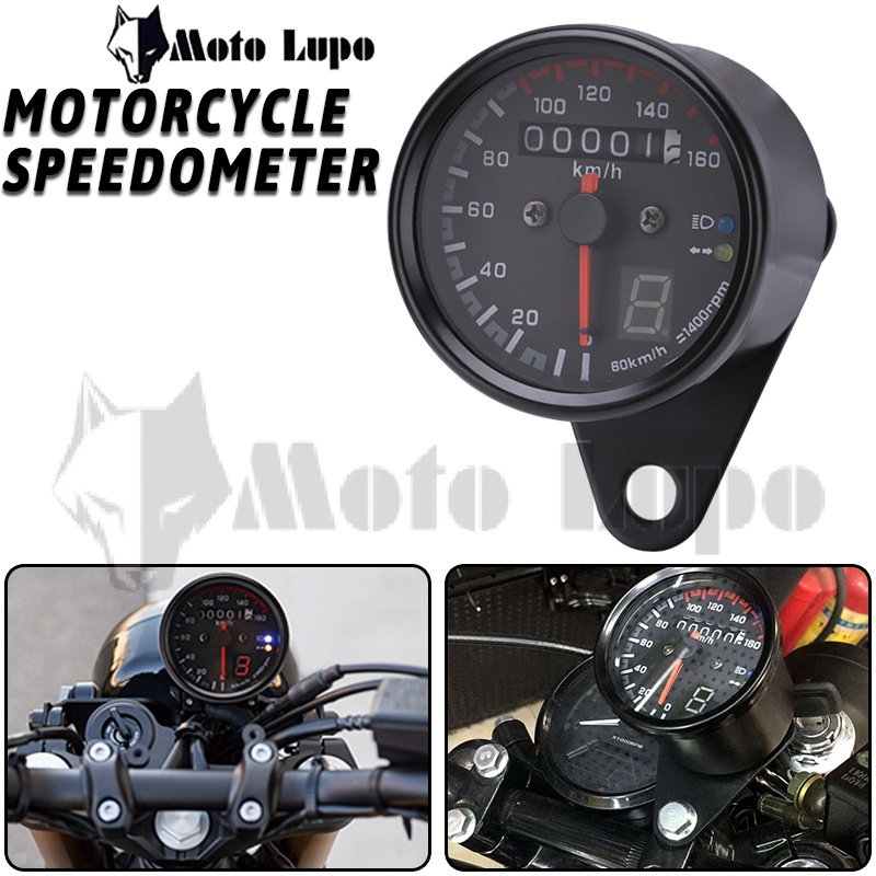 Motorcycle Speedometer Odometer Gauge Instrument With LED Indicator ...