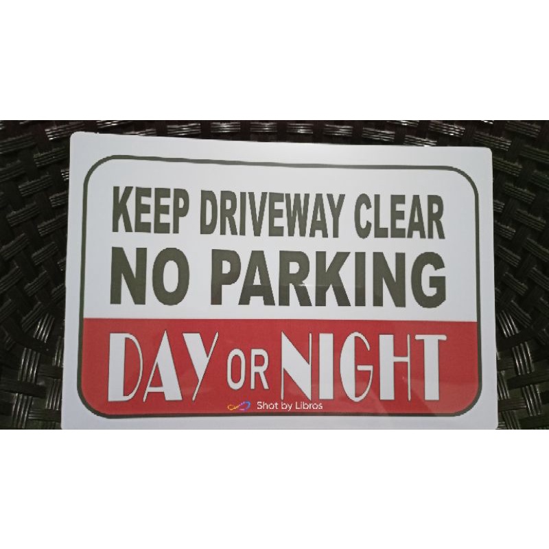 Keep Driveway Clear No Parking Day or Night Signage A4 Size PVC (Hard ...