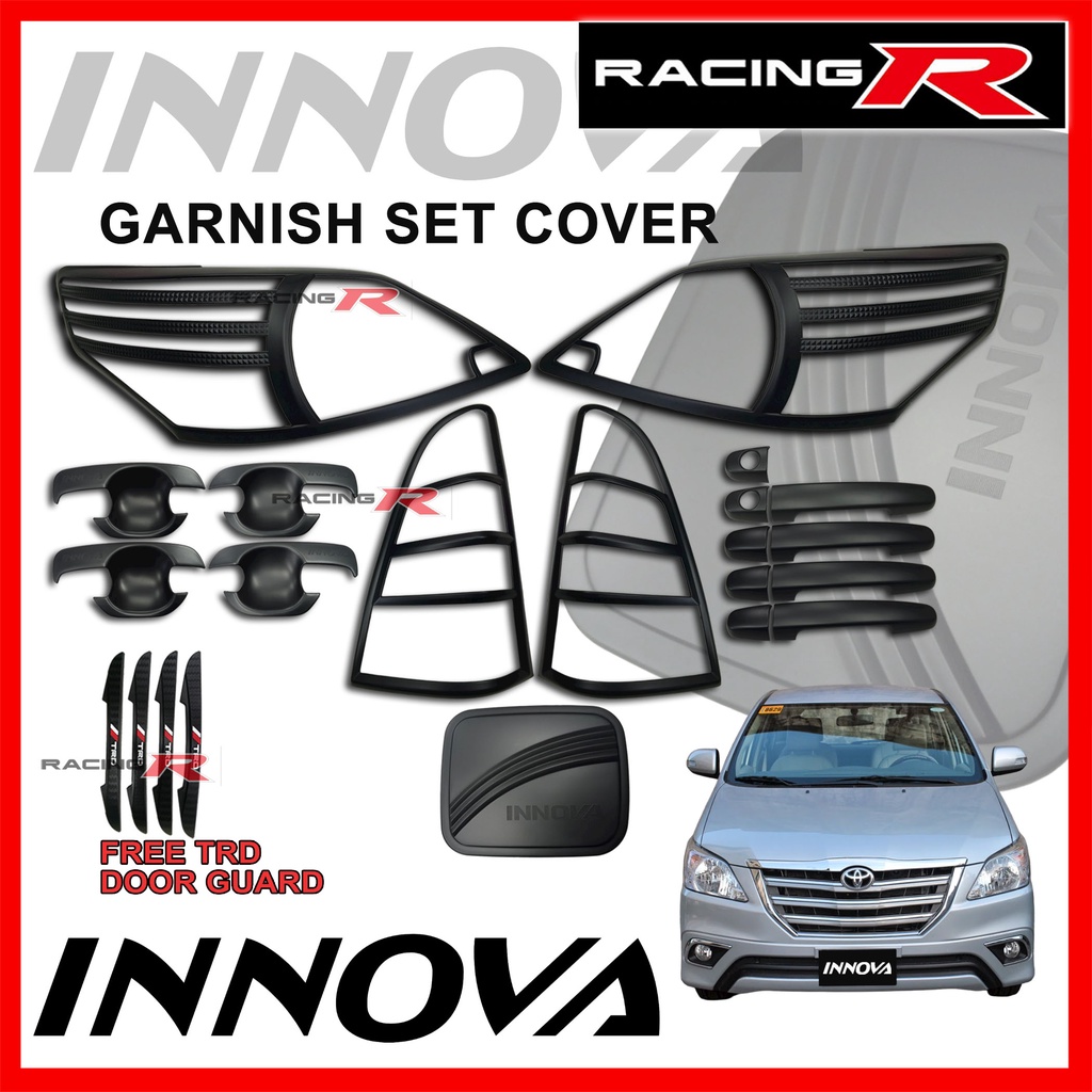 Toyota Innova 2012 to 2015 Combo Set Garnish Cover [ Chrome / Black ...