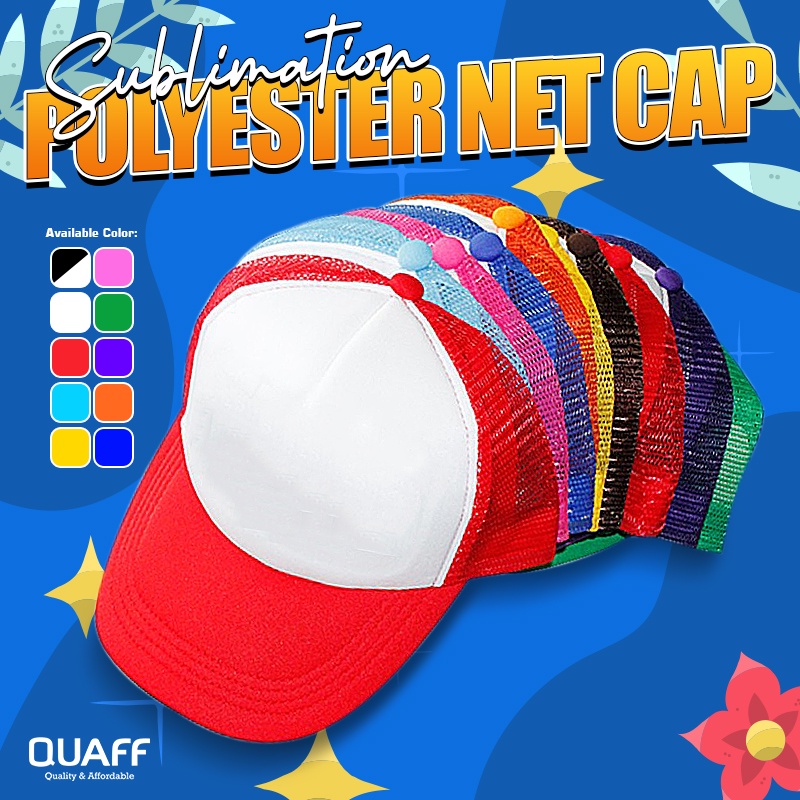 (Promo Bundle) QUAFF Sublimation Net Cap Trucker Plain Baseball Cap ...
