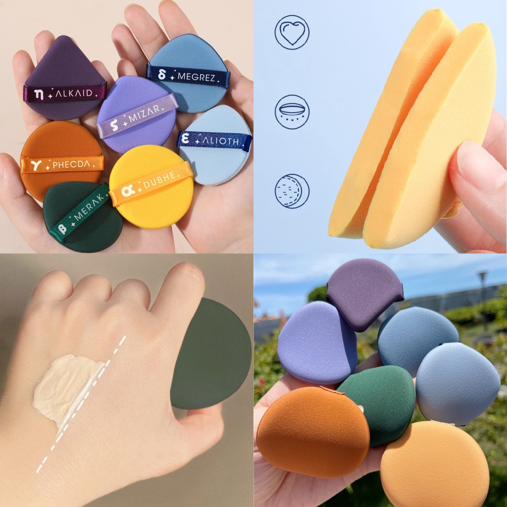 COD Dry&Wet Triangle Cushion Puff BB Cream Round Sponge Puff Air ...