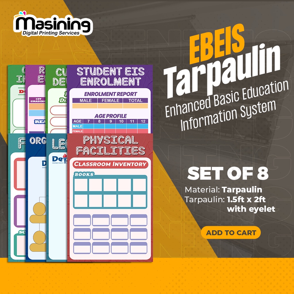 EBEIS School Tarpaulin set of 8 1.5ft x 2ft | Shopee Philippines