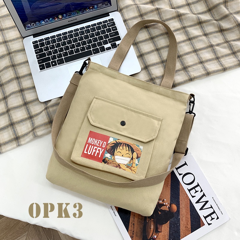 Anime Crossbody bag Canvas bag OnePiece Naruto School sling bag Book ...