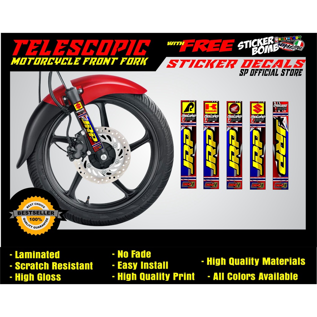 Telescopic/Front Fork JRP sticker decal for all kinds of Motorcycle ...
