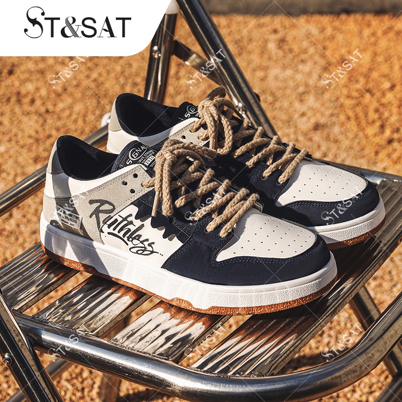 ST&SAT high Quality New Fashion low cut Sneakers for men#A15 | Shopee ...