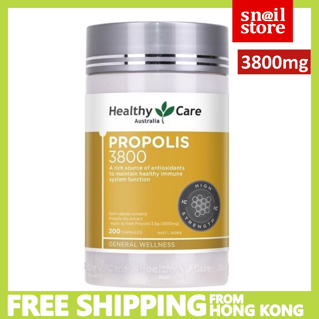 Healthy Care Propolis high strength 3800mg 200 Capsules (EXP:2027 ...