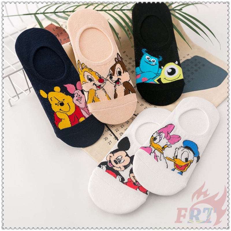 1Pair Disney Ankle Socks Mickey Minnie / Winnie Pooh Piglet / Donald ...