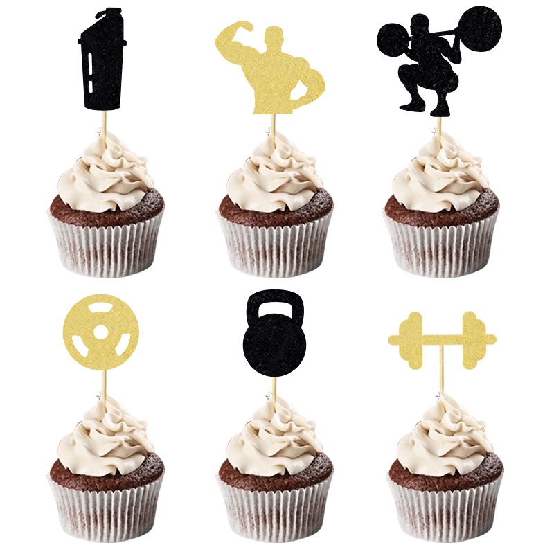 12pcs/Pack Dumbbell Barbell Iron cake Sports Bottle Insert Card ...