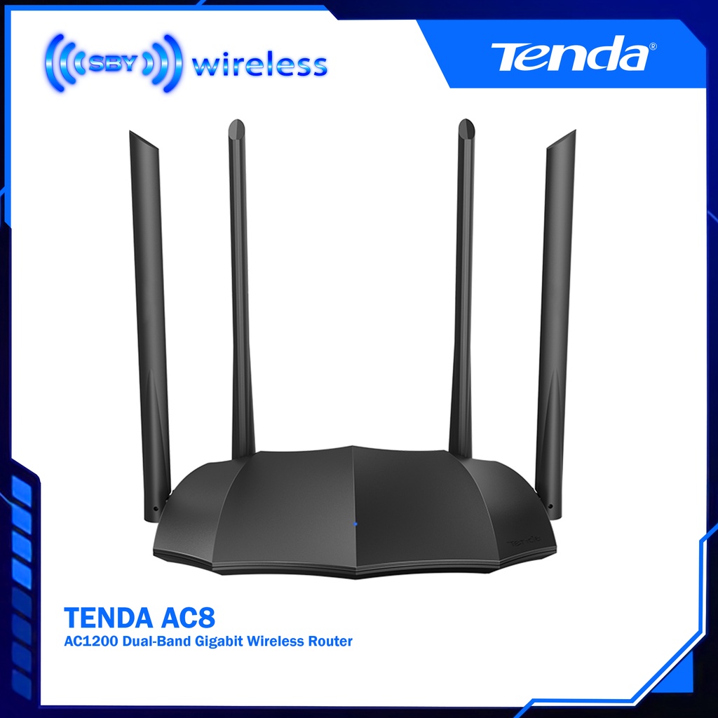 Tenda AC8 AC1200 Dual-Band Gigabit Wireless Router | Shopee Philippines