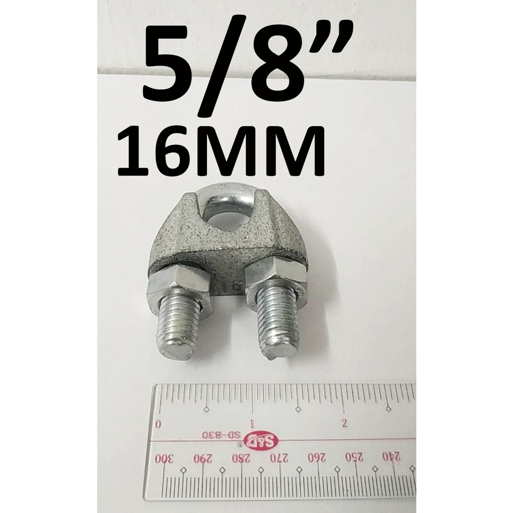 GI WIRE ROPE CABLE CLIP 5/8" ( 16MM ) CABLE CLAMP GALVANIZED IRON === 5 ...