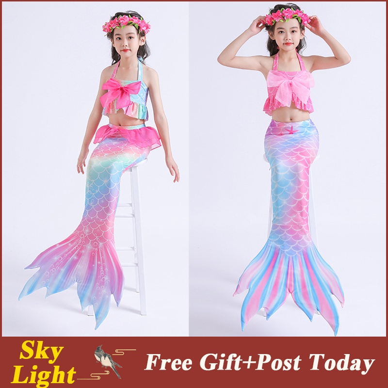 Girls Mermaid Tail for Swimming Kids Swimwear Mermaid Costume Fancy ...