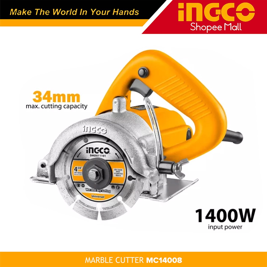 Ingco MC14008 Electric Marble Cutter 1400W with Adjustable Cutting ...