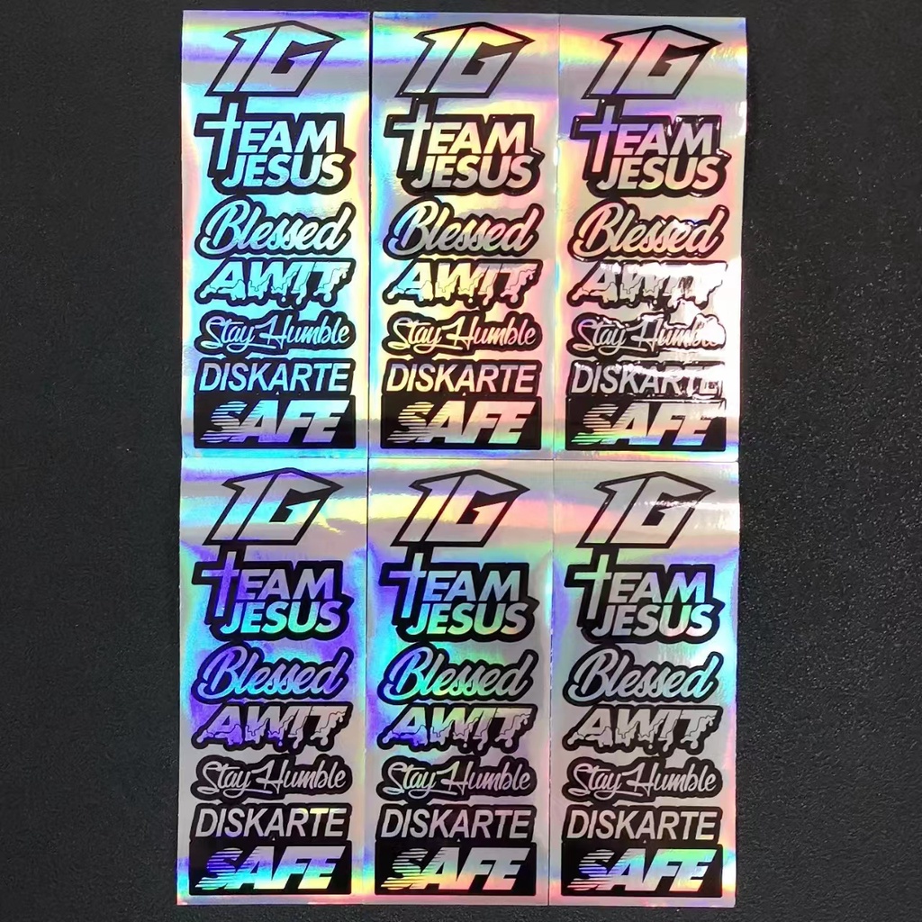 JEAM JESUS SAFE Blessed AWIT hologram sticker for motorcycle car ...