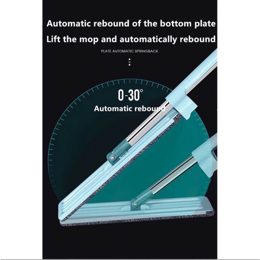 【f・k】360 Rotation Flat Mop Floor Cleaning Microfiber Squeeze Mop Floor Clean Automatic