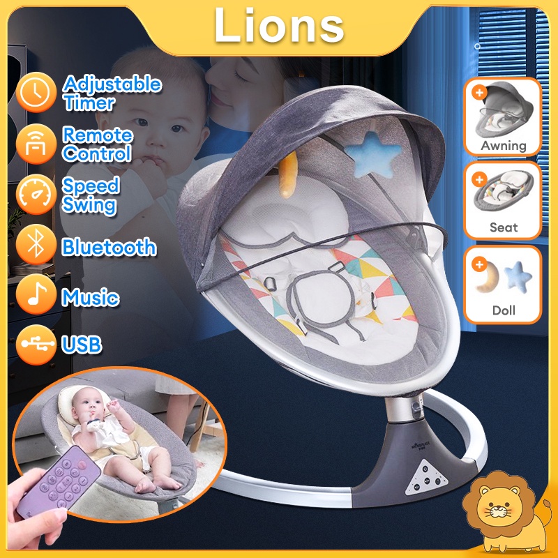 Baby Swing Rocker Chair Electric Net Music Rocking for Baby Bluetooth ...