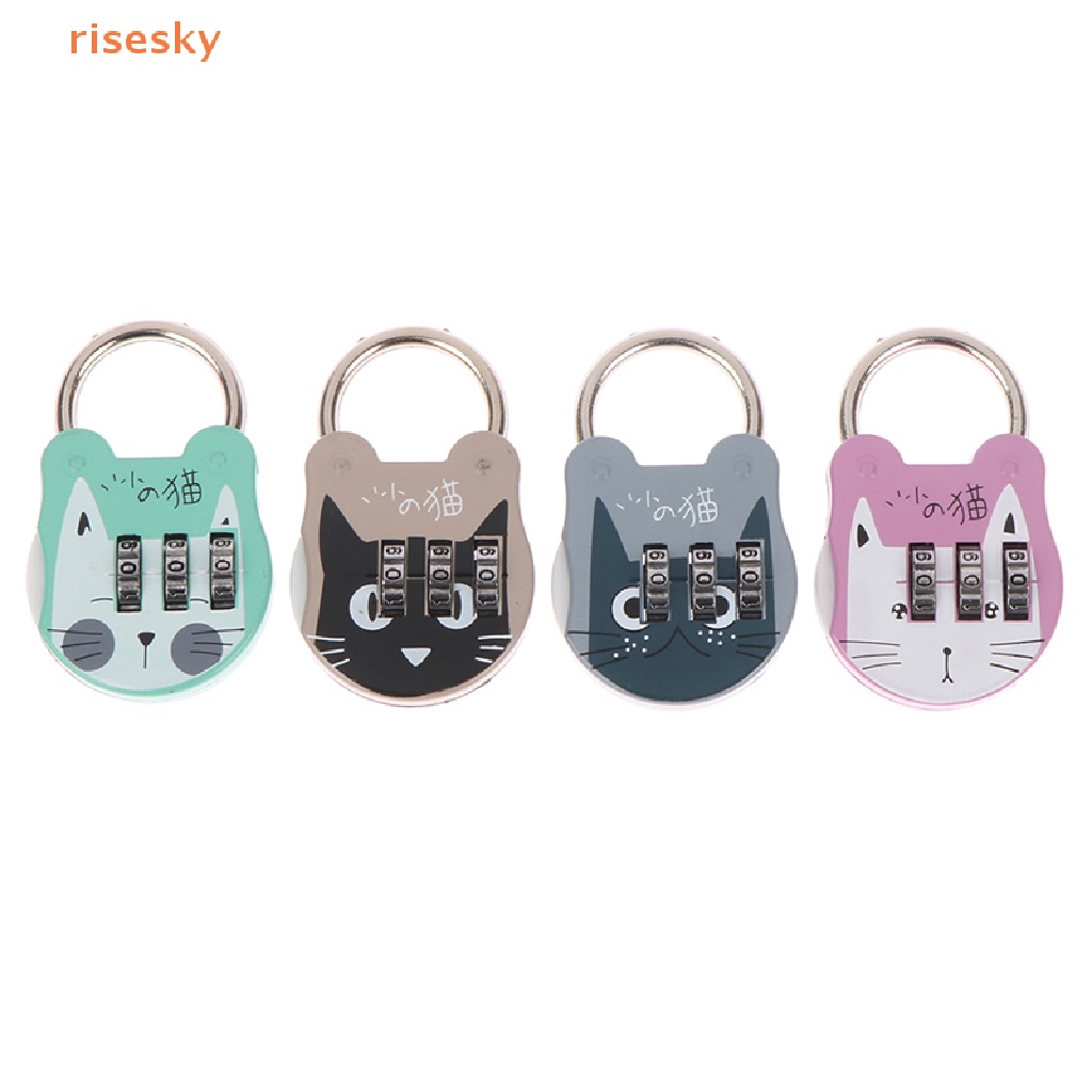 [risesky] Code Number Lock Anti-theft High Strength Accurate Cute Cat ...