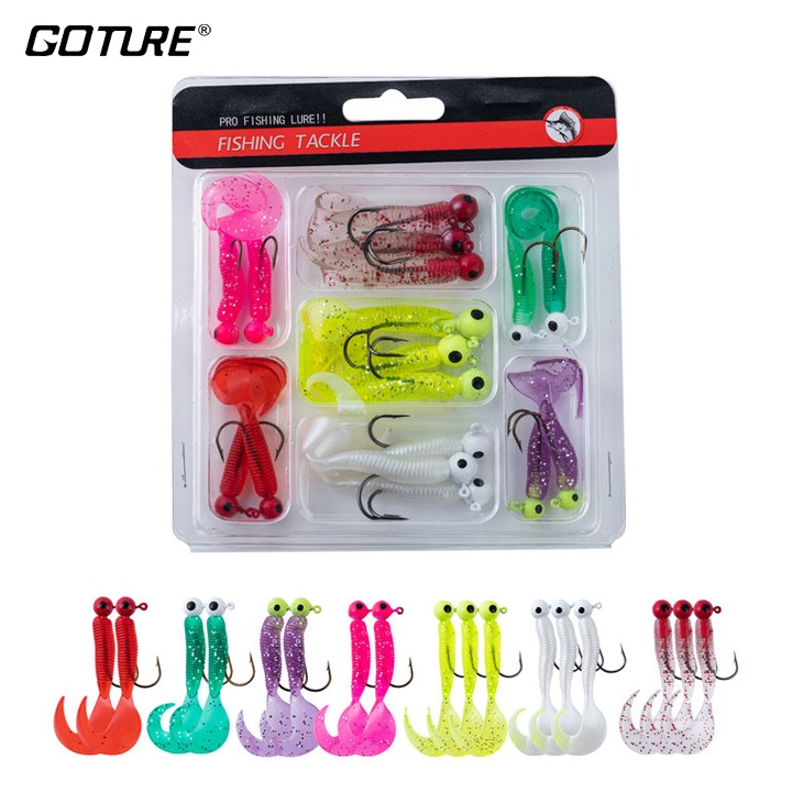 Goture Soft Lure And Jigs Head Hook Set | Shopee Philippines
