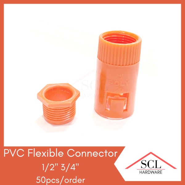 PVC Flexible Connector 1/2" 3/4" 50pcs / order | Shopee Philippines