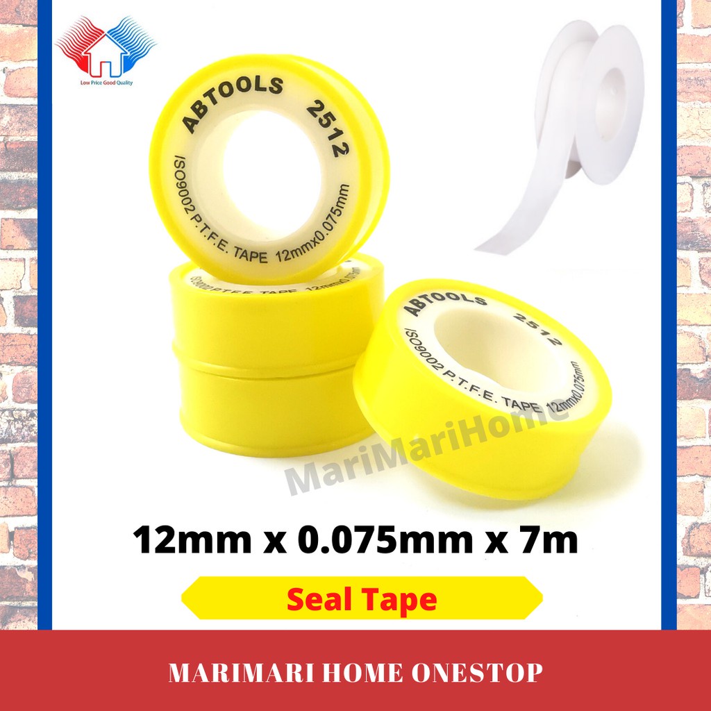 ABTools PTFE Thread Seal Tape / Teflon Tape /White Tape / Pita Paip Air ...