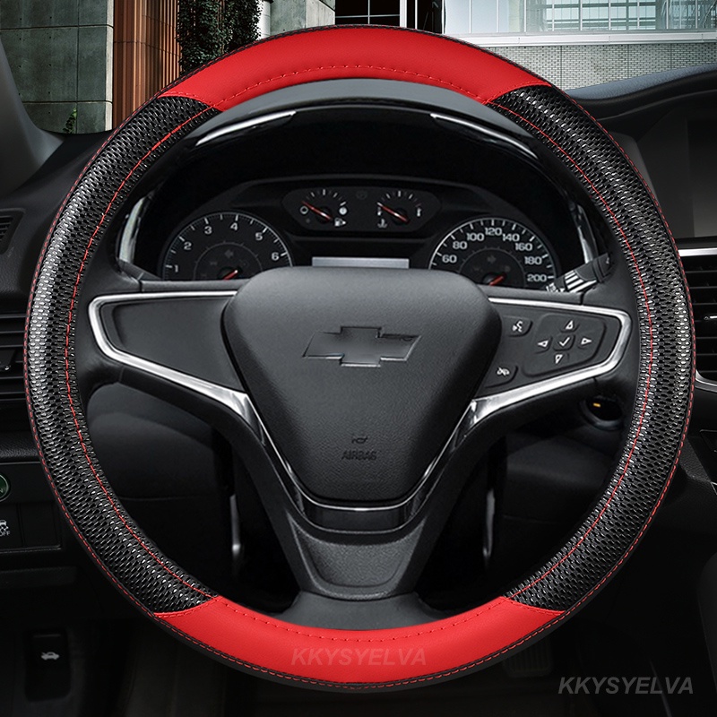 Car Steering-Wheels Cover 38cm 15" Leather For Chevrolet Cruze Malibu ...