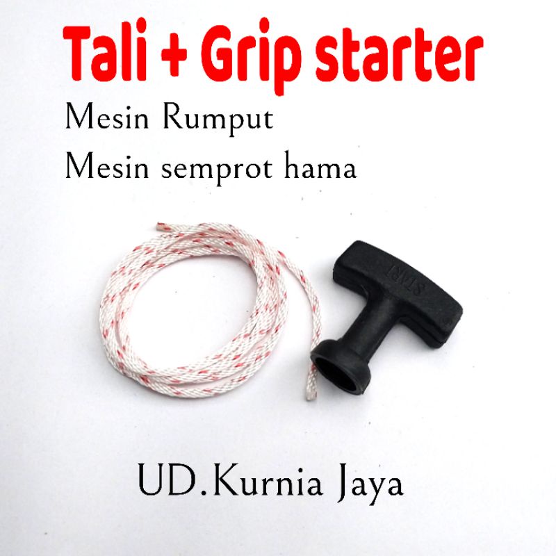 MESIN Rope + recoil starter pull for/ lawn mower, spray machine, rope ...