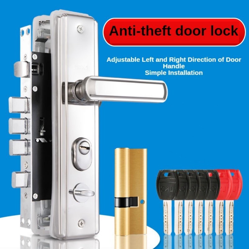 4 Latch Main Doorknobs Doors Locked set Security Door House for ...