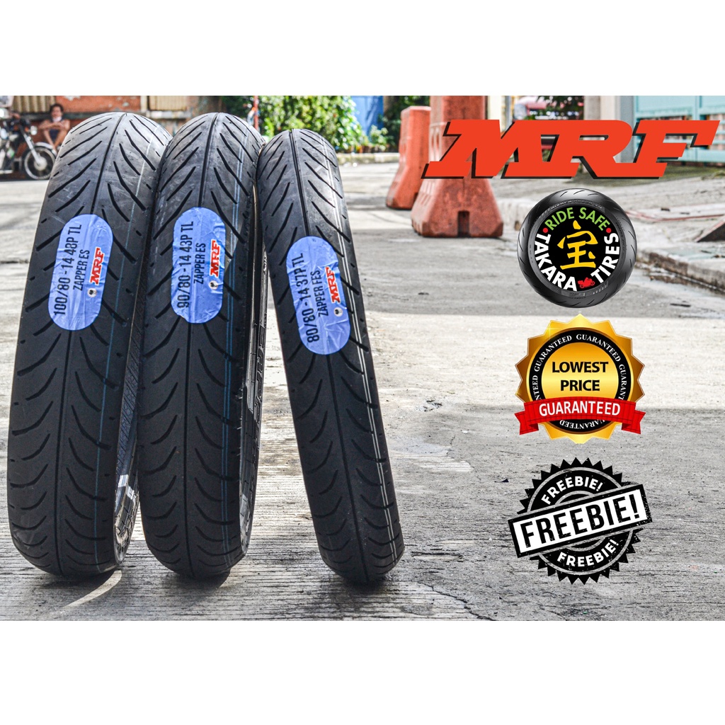 MRF TIRE Zapper 10' 12' 14's by TAKARA TIRES ( FREE SEALANT , FREE TIRE ...