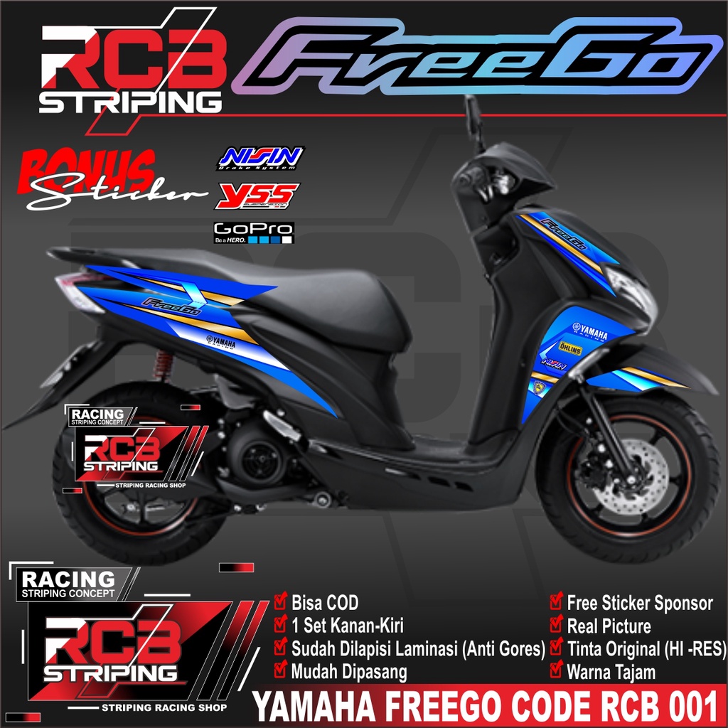 Sticker decal striping yamaha freego Variation Racing Minimalist ...
