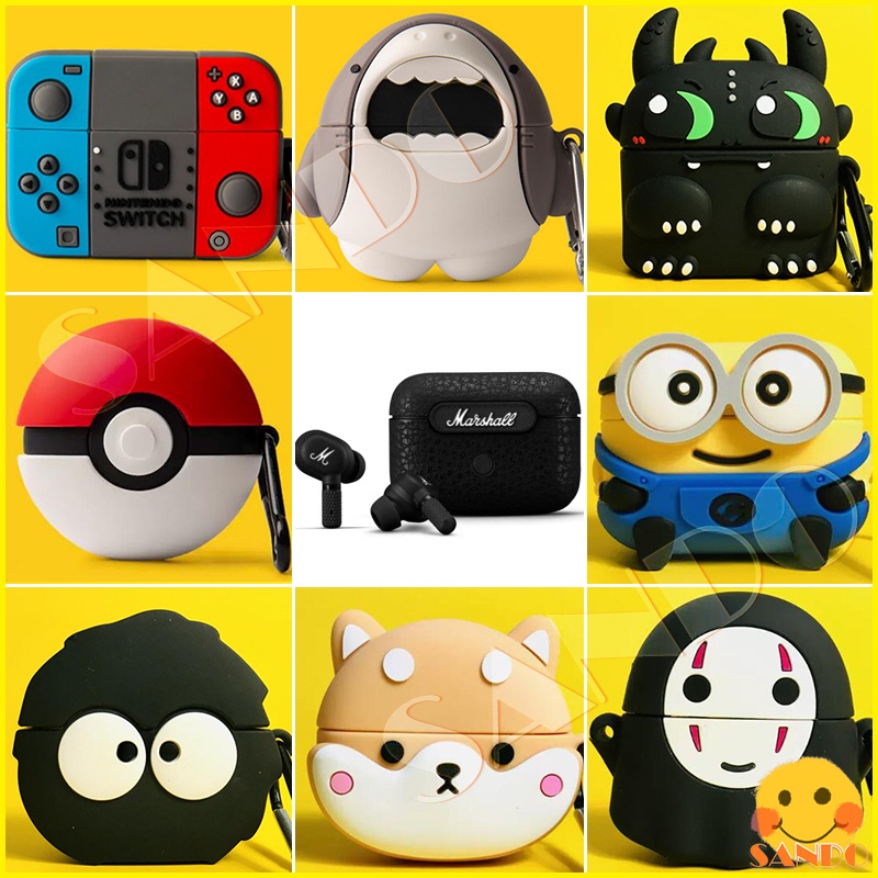 Marshall Motif ANC earbuds protective shell soft silicone case cute ...