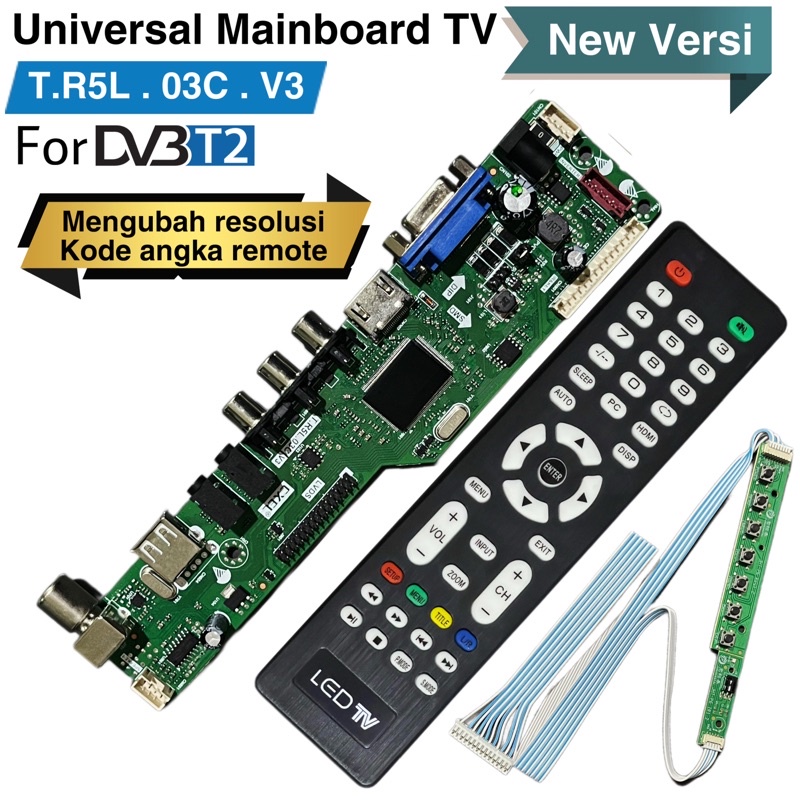 Mainboard Universal lcd led Tv digital DVB T2 digital Broadcast Main ...