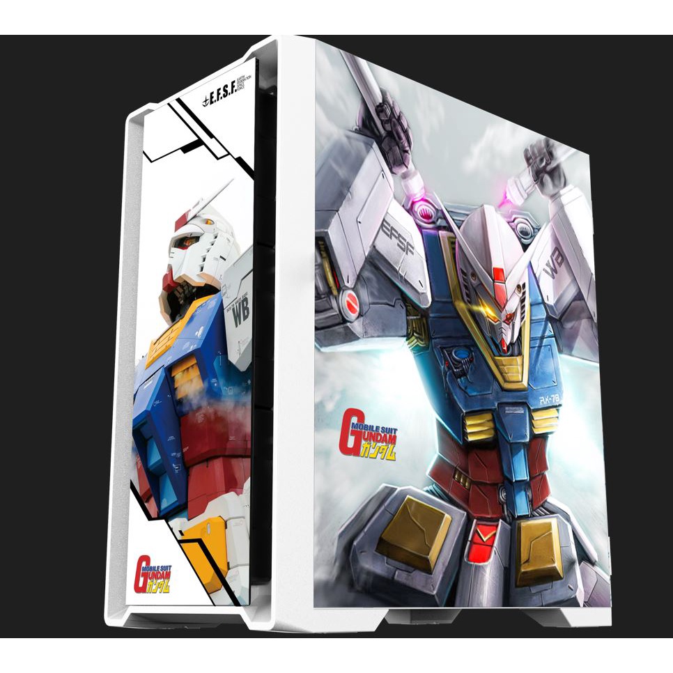 GUNDAM CASE WHITE GAMING Case PC Casing Gundam DT M2 Plus M-ATX MID ...