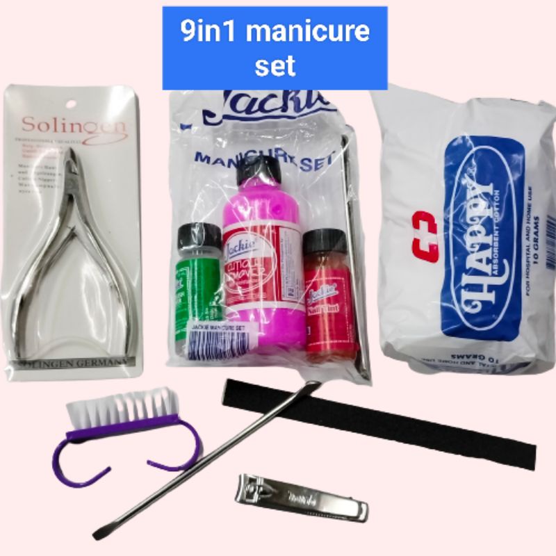 9pcs Set or 10pcs Manicure set nail brush nail cutter nipper pusher ...