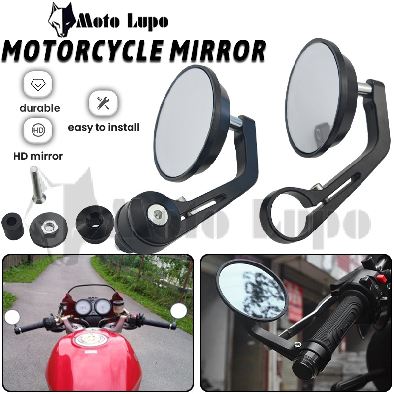 Universal 7 8 Round Bar End Rear Mirrors Motorcycle Side Mirror