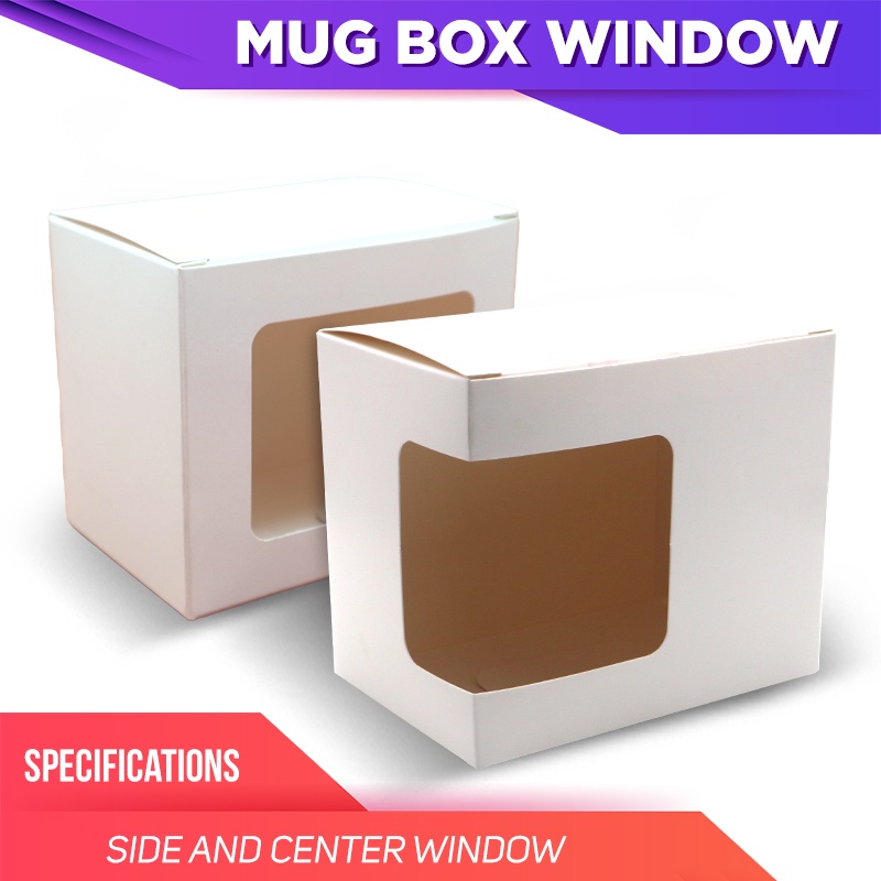 CUYI Window Mug Box Side or Center Window Mug Box (50pcs) | Shopee ...